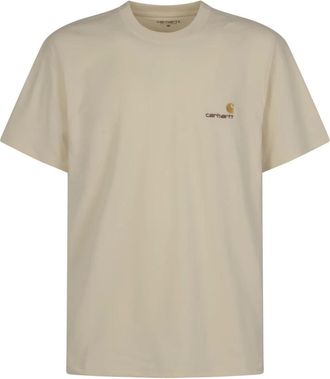 Carhartt Work in Progress Homme, Tops, Beige, Taille: XL S/S American Script T-Shirt