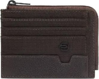 Piquadro Homme, Accessoires, Brun, Taille: ONE Size Porte-monnaie zipp&eacute; avec porte-documents