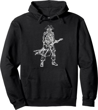 Seembo Pirat spielt Gitarre Lustiger Musiker Gitarristen Musik Pullover Hoodie