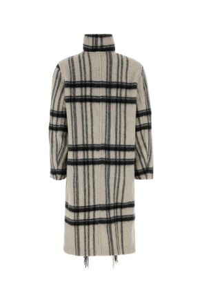 Isabel Marant Embroidered Wool Blend Coat - Beige
