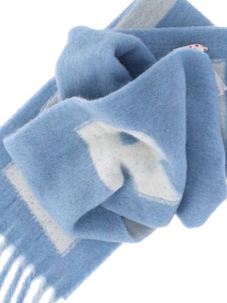 Marni Womens Scarfs Blue Wool