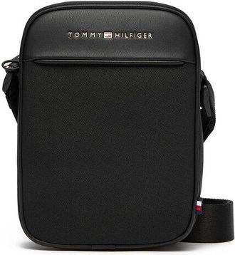 Tommy Hilfiger Umh&auml;ngetasche Th Foundation Mini Reporter AM0AM13624 Schwarz