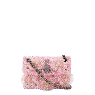 Kurt Geiger Raffia Mini Kensington - Femme - Sacs - Rose - Taille: ONE Size