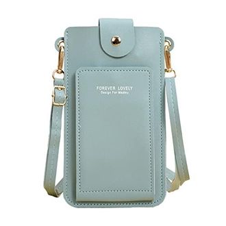 Generic Sac messenger tendance pour femme en cuir synth&eacute;tique avec compartiment transparent pour le fonctionnement du smartphone - Confort &eacute;l&eacute;gant, g, Taille 