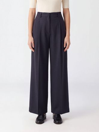 Filippa K Hoch taillierte Faltenhose mit weitem Bein aus Wollmischung