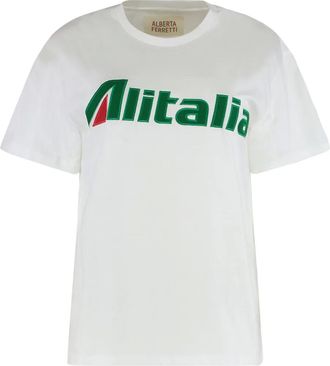 Alberta Ferretti Alitalia T-Shirt - Wei&szlig;