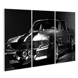 Islandburner Tableau sur Toile Ford Mustang Shelby GT 500 1967 Cadre Affiche Poster Murale Tableaux
