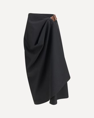 Bottega Veneta Grain de poudre wool midi Skirt Female 40