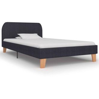 vidaXL Bettgestell Dunkelgrau Stoff 90&times;200 cm Vidaxl