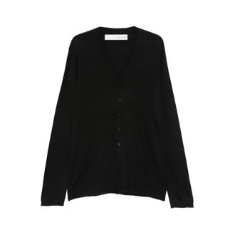 Isabel Benenato Isabel Benenato, Homme, Pulls, Noir, Taille: M Cardigan boutonn&eacute; &agrave; col en V