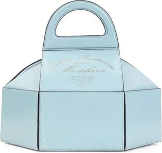 Moschino Crossbody Bags - Structured Blue Leather Handbag With Silhouette - Gr. unisize - in Blau - für Damen