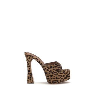 Amina Muaddi Dalida Platform Sandal - Beige