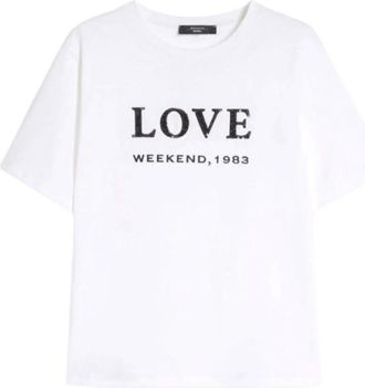 Max Mara Femme, Tops, Blanc, Taille: 38 FR Agile T-shirt