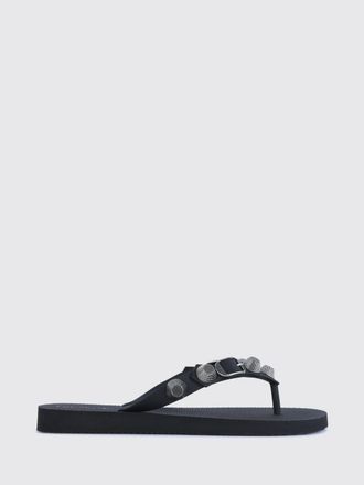 Balenciaga Sandales tongs en caoutchouc &agrave; clous et boucle d&eacute;corative