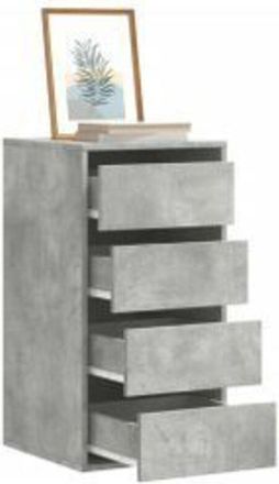 Les Tendances Commode dangle gris b&eacute;ton 40x41x76 bois ding&eacute;nierie