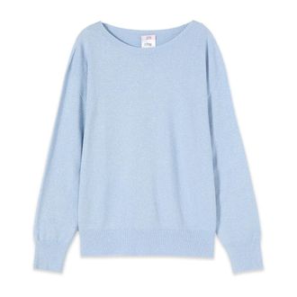 Oltre Viskose-Mischgewebe - - Knitwear - Damen - Blau - S/M