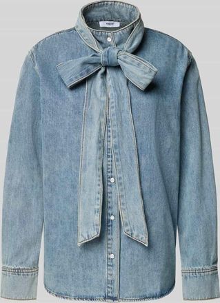 Suncoo Regular Fit Jeansbluse mit Schleifen-Detail Modell LAOS