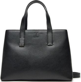 Calvin Klein Handtasche Calvin Klein Ck Plaque Small Tote K60K612781 Schwarz
