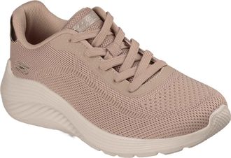 Skechers Bobs Squad Waves Aktuelle Look Textil Frauen Taupe Sneaker