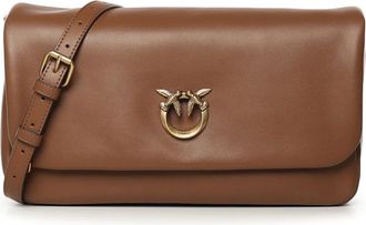 Pinko Pinko, Femme, Sacs, Brun, Taille: ONE Size Click Soft Horizontal Shoulder Bag