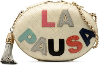 Chanel Hobo Bags - Chevron Lambskin La Pausa Evening Bag - Gr. unisize - in Wei&szlig; - f&uuml;r Damen