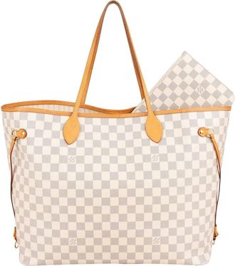 Louis Vuitton Crossbody Bags - Louis Vuitton Damier Azur Monogram Neverfull GM Sh - Gr. unisize - in Beige - f&uuml;r Damen
