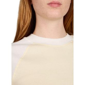 Topshop T-shirt Emilie bicolore en coton m&eacute;lang&eacute;