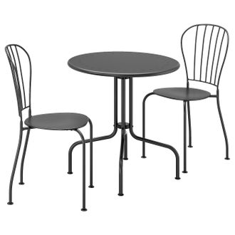 IKEA L&Auml;CK&Ouml; Tisch+2 St&uuml;hle/au&szlig;en