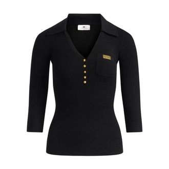 Elisabetta Franchi Damen, Oberteile, Schwarzk, SGr&ouml;&szlig;e