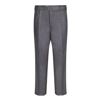 Officine G&eacute;n&eacute;rale Bundfaltenhose aus Flanell mit G&uuml;rtel - - Trousers - Herren - Grau - XL