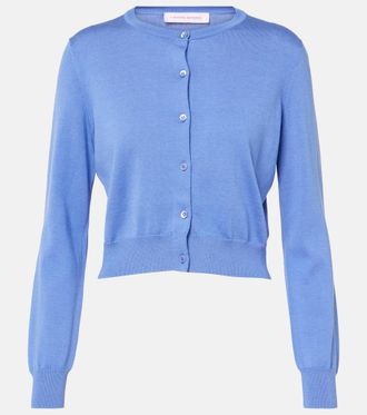 Carolina Herrera Cardigan raccourci en soie et coton