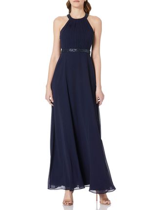 Vera Mont Damen Abendkleid rückenfrei 46, Night Sky