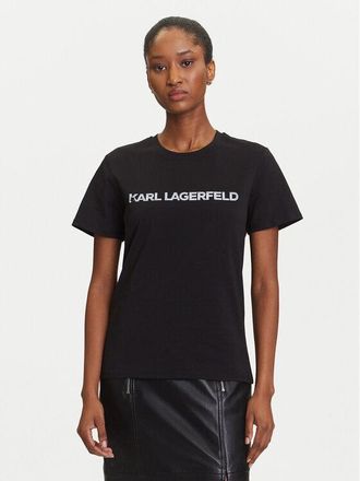 Karl Lagerfeld T-Shirt A3W17102 Schwarz Regular Fit