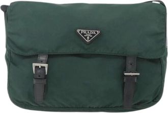 Prada unisex, Pre-owned, Vert, Taille: ONE Size Sac bandouli&egrave;re en nylon vintage Pre-owned