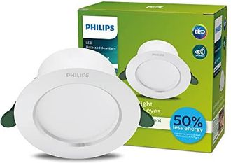 Philips Diamond Cut ultraeffizientes Downlight, 1 x 2,2 W, Durchmesser 90 mm, neutralweiß, weiß, 3000k