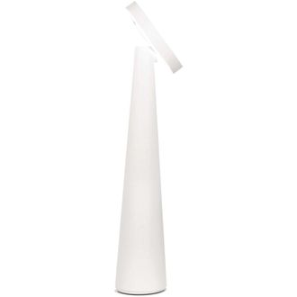 Zafferano Wiederaufladbare Tischlampe Angelina - Kabellos, verstellbarer Kopf, Touch-Steuerung, modernes Design für den Innenbereich - Farbe Weiß - Zafferano