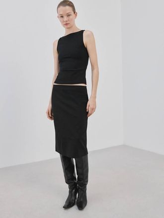 Mango Top crop cintr&eacute; noir - Femme - XS - MANGO