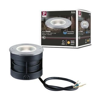 Paulmann 94748 LED Außenleuchte Bodeneinbauleuchte Vanea seewasserresistent IP67 rund 100mm 3000K 3,5W 160lm 230V Alu Warmweiß
