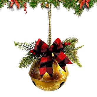 Generic Riesige Jingle Glocken Weihnachtsschmuck | Weihnachtsdekoration Mit Festlichen Metalluhren Verzierungen - F&uuml;r Winterferien Geeignet F&uuml;r Drau&szlig;en Und Ga