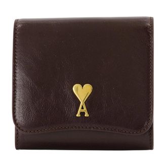 Ami unisex, Accessoires, Brun, Taille: ONE Size Portefeuille en cuir Paris Paris