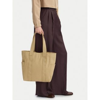Calvin Klein Handtasche Calvin Klein Webbing Strap Canvas Tote LV04F3463G Beige