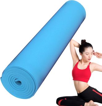 Generic Yogamatte - 0,5 cm dicke Yogamatte, rutschfeste Oberfl&auml;che aus EVA-Material, strapazierf&auml;hige Matte mit Schnalle f&uuml;r den Transport | Bequeme Fitnessma