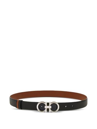 Ferragamo ceinture Gancini ajustable - Noir