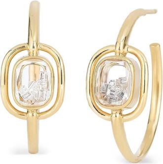 Moritz Glik 18kt Elo 25 Gelbgoldcreolen mit Diamanten