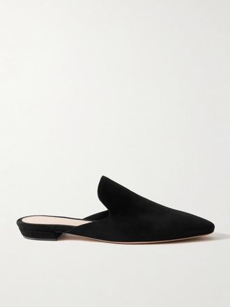 Gianvito Rossi Chaussons De Ville En Daim Raja - Noir
