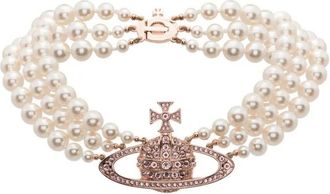 Vivienne Westwood Halskette - Layered Necklace With Gold-Tone Orb Plaque - Gr. unisize - in Mehrfarbig - f&uuml;r Damen