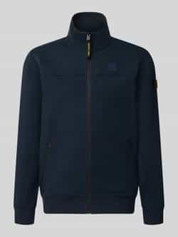 PME Legend Sweatjacke mit Label-Patches und Stehkragen