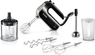 Bosch Hausgeräte MFQ4885DE 2 Rührbesen, 2 Edelstahl-Knethaken, Schwarz, 575 W