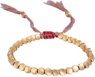 Generic Femmes Fil tib&eacute;tain Cadeaux r&eacute;glables pour Les Amoureux Les Bracelet tress&eacute; Bijoux de Poignet Perles de cuivreUtile