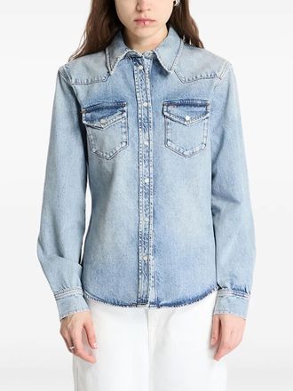 Tommy Jeans chemise en jean à effet délavé - Bleu